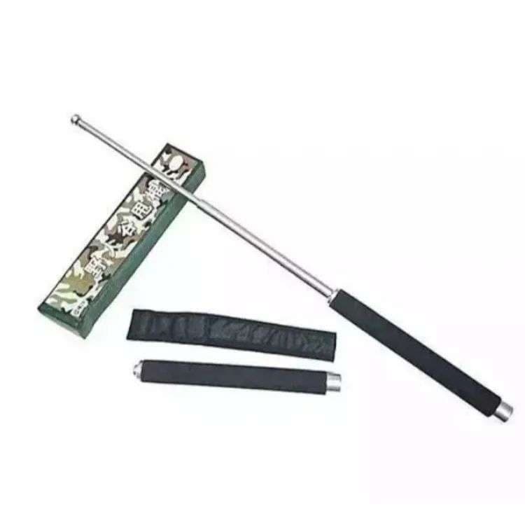 Buymorebd-2 in 1 Metal Extendable Self-Defense Stick+ Stun Gun Voltage ...